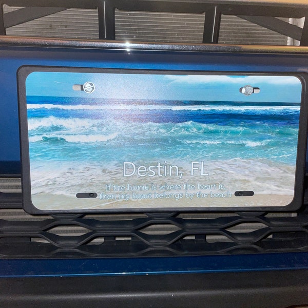 Custom License Plate Front Car Tag, Aluminum or Plastic - Personalized ...