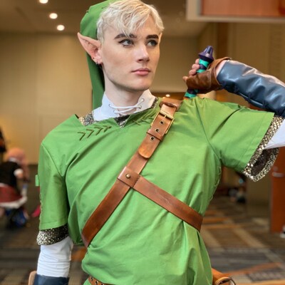 Legend of Zelda Cosplay Link Leather Belts, Bracer, Bags & Gloves ...