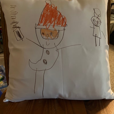 Kids Drawing Printed on Pillowcase Personalized Custom Pillow Kids ...