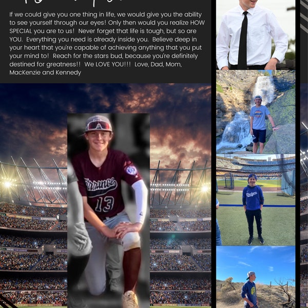 Senior Yearbook Ad Template / Graduation Announcement, Light Floral ...