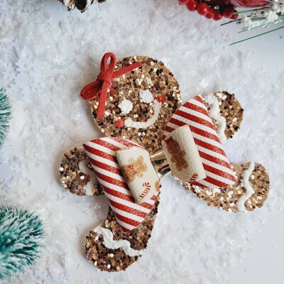 Christmas Gingerbread Bow Template, Christmas Bow SVG, Christmas SVG ...