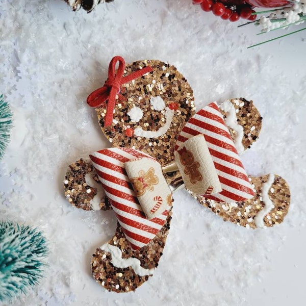 Christmas Gingerbread Bow Template, Christmas Bow SVG, Christmas SVG ...