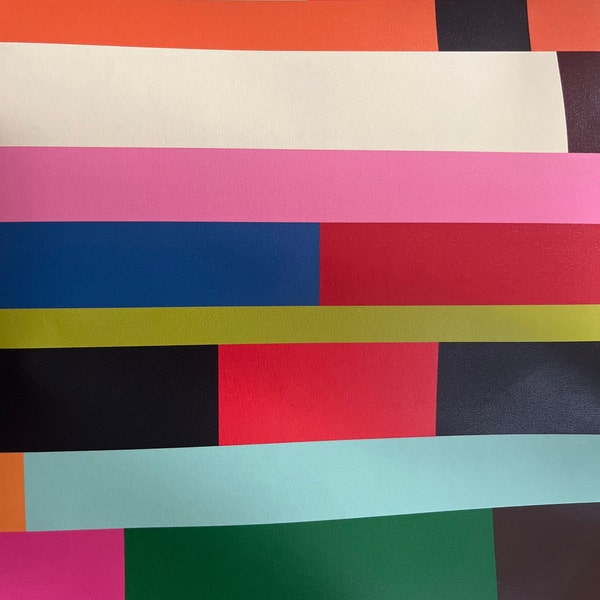 Retro Color Blocking Non-pasted Wallpaper Colorful Mod Midcentury ...