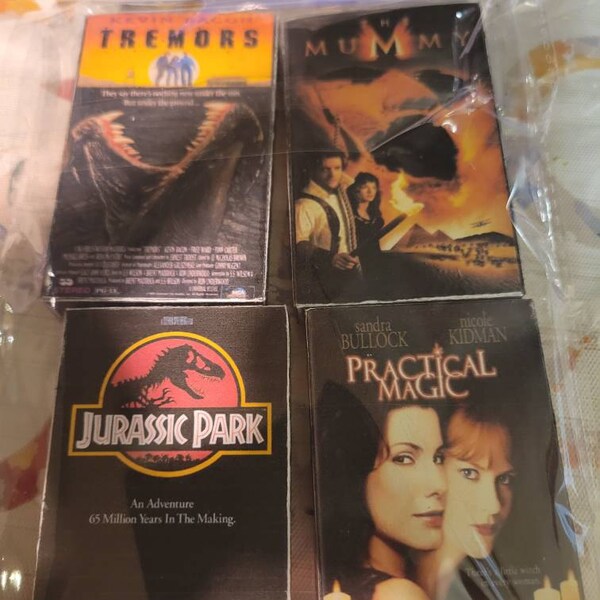Retro VHS 90's Movies Mini Magnets Classic Cult Movies VHS Tape Covers ...