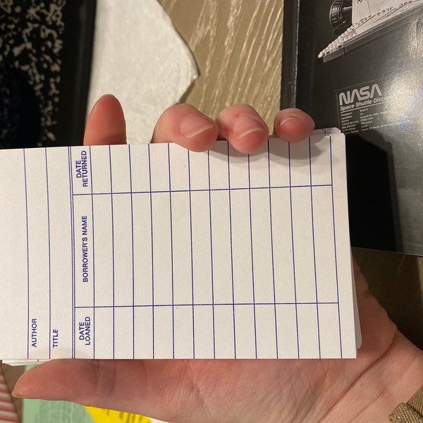 25 Library Card Pockets With Self Adhesive Backs AND 25 Library Cards ...