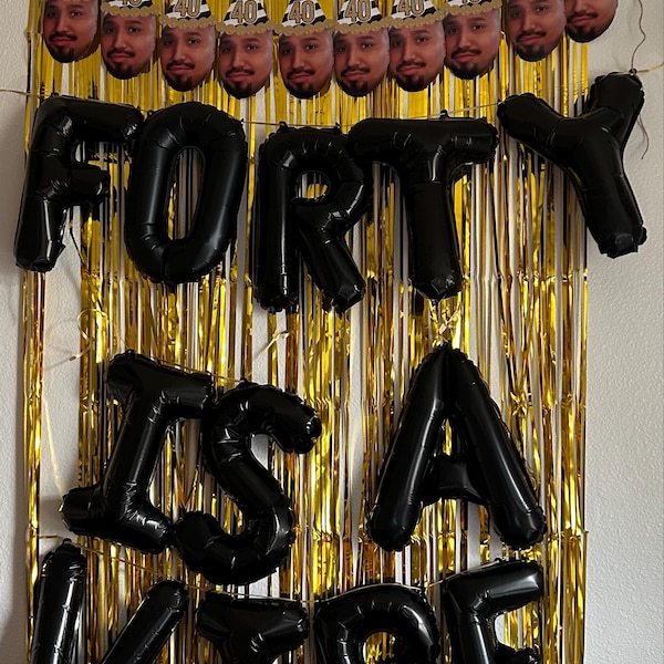 Custom Big Head Face Birthday Banner Drink Stirrers, 21st, 30th, 40th ...