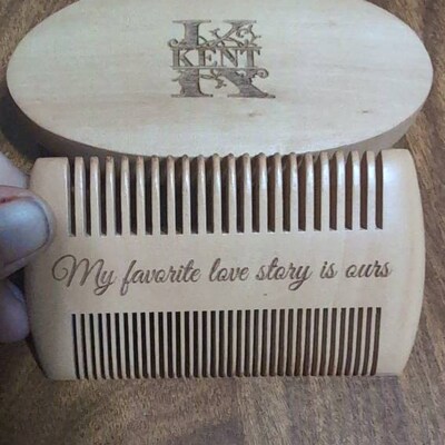 Wooden Comb for Men Hair Comb Personalized Beard Neem Comb Custom for ...