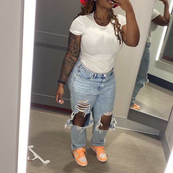 Women’s Crochet Stacked Jeans, Stacked Sweatpants, Crochet Pants ...