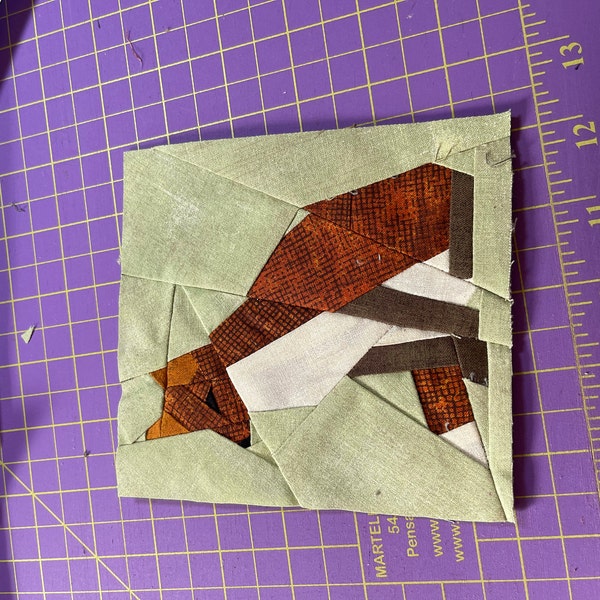Red Fox Paper-piecing Quilt Pattern, PDF - Etsy