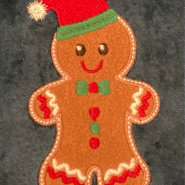 Gingerbread Man Embroidery Applique Design, Christmas Embroidery ...