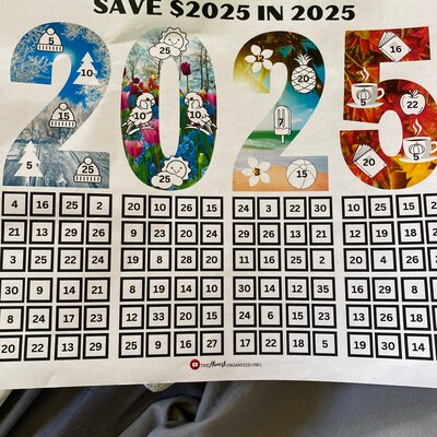Save 2025 in 2025 AND Save 225 in 2025 Savings Challenges Two Printable ...