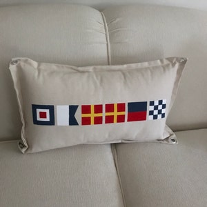 Custom Nautical Flag Pillow - Etsy