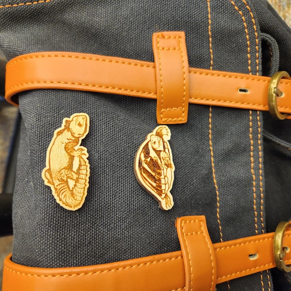Wooden CREATURE PINS | Any Species | Custom Reptiles Amphibians ...