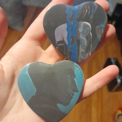 Custom K-POP Heart Button Pins - Etsy