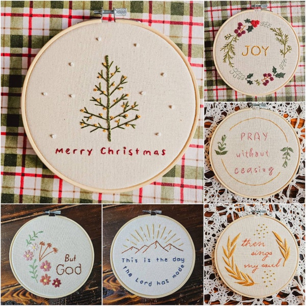 Dainty Wreath Hand Embroidery Pattern, Minimalist, Farmhouse, Beginner ...