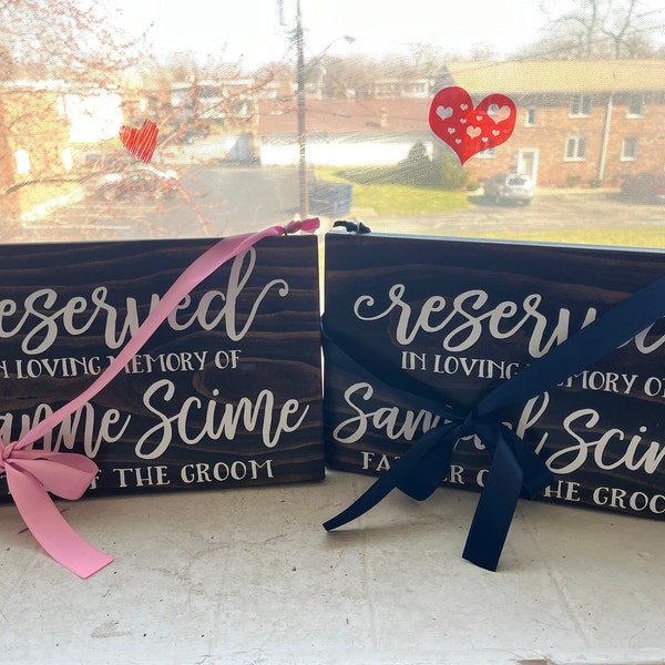 Mother of the Bride in Loving Memory Wedding Sign - Etsy