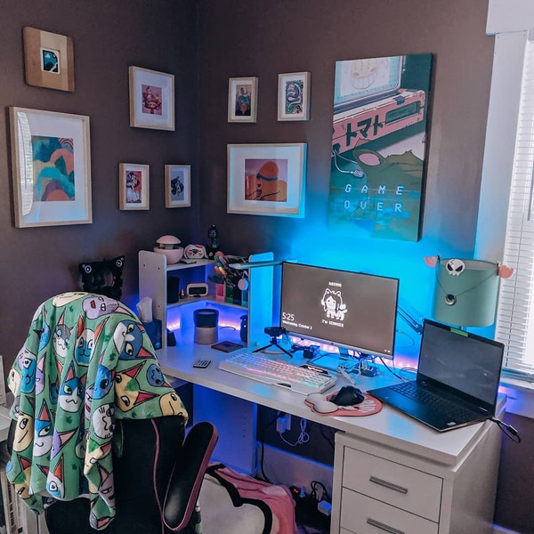 Game over - vaporwave Aesthetic Game Over Room Decor Gamer Wall Art ...