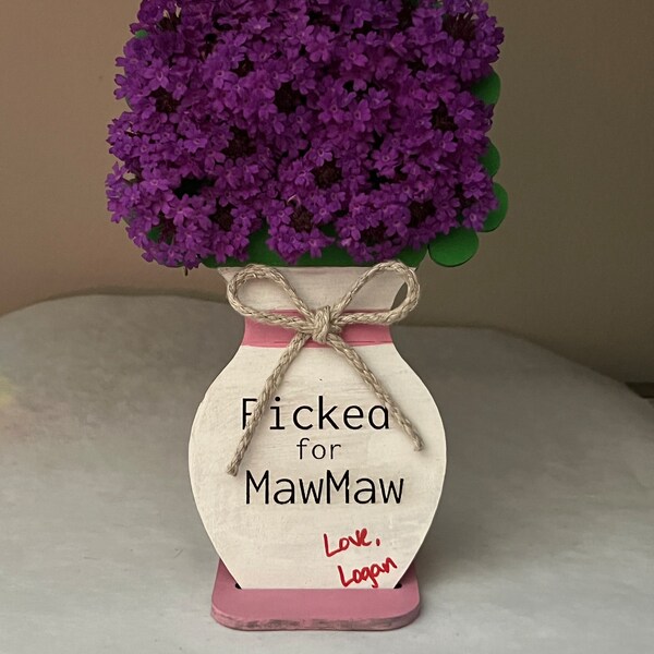 Personalized Picked for Mommy Flower Stand / Dandelion Mommy Stand ...