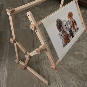 Needlework Adjustable Lap Table Stand Hands Free Wooden Embroidery ...