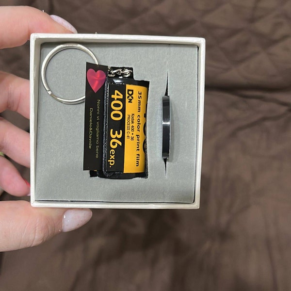 10-40 Photos Keychain Film Roll, Personalized Camera Film Roll Keyring ...