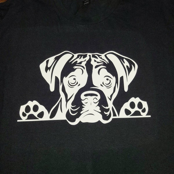 Boxer Peeking Svg Cute Boxer Svg Dog Boxer Breed Commercial Canine ...