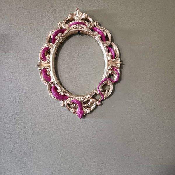 Handmade Ornate Oval Plaster Snake Serpent Frame (goth, Gothic, Dark ...