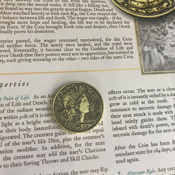 Coin of Curses - Dnd / RPG 5e DM Roleplay Coin for Tabletop / LARP - Etsy