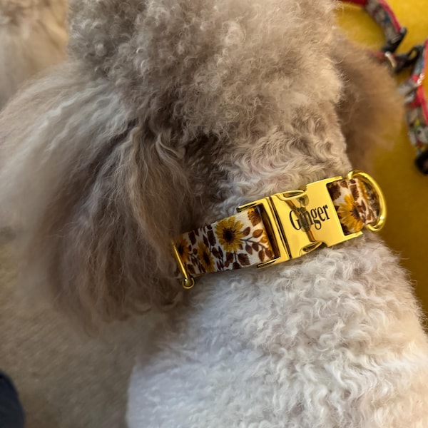 Plaid Dog Collars Personalized Dog Collars, Custom Dog Collar With Name ...