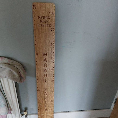 Personalised Wooden Height Chart Ruler, Wooden Height Chart, Children's ...