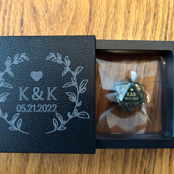 Custom Wedding Dice | Custom Dice D20 | Dungeons & Dragons | DND Dice ...