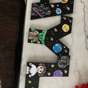 Star Jedi Space Wars Painted Letters, Baby Star Jedi Painted Letters ...