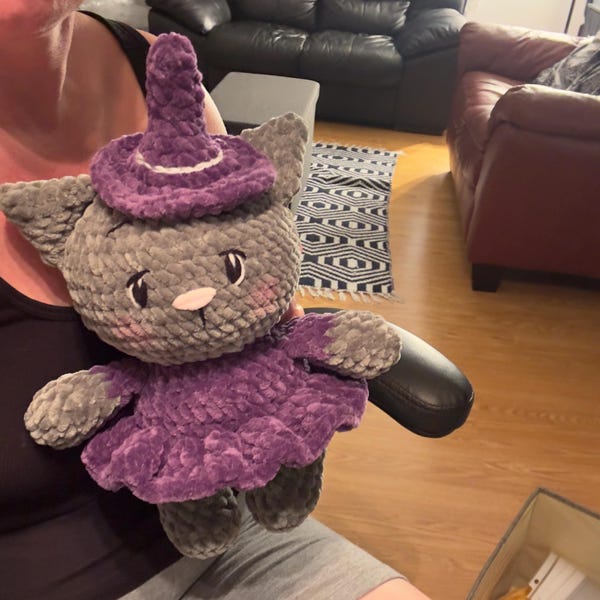DIY Crochet Kitten Witch PATTERN PDF - Easy Amigurumi Kitten Witch ...