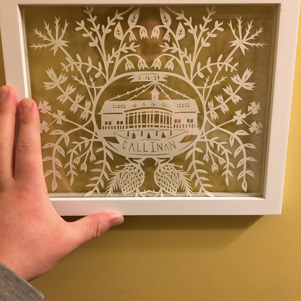 Paper Cut Art | Custom Anniversary Art | Personalized Anniversary Gift ...