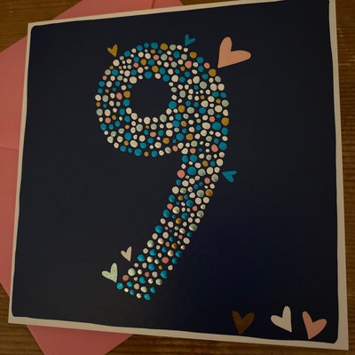Age 9 Birthday Card - Etsy UK