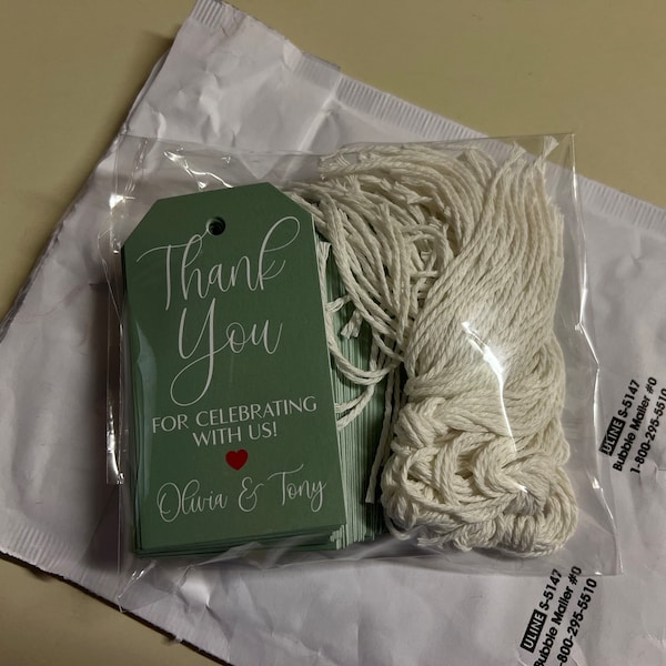 Printable OR Printed Wedding Favor Tags With Custom Colors and Fonts ...