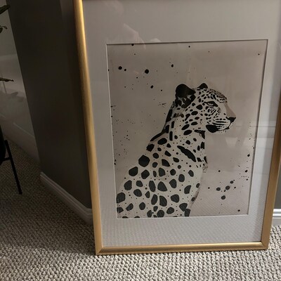 Minimal Cheetah Print Eclectic Cheetah Wall Art Preppy Leopard Poster ...