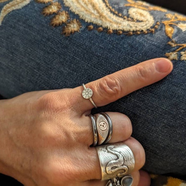 925 Silver Handmade Baby Slug Ring, Slug Jewelry,insect Ring Silver ...