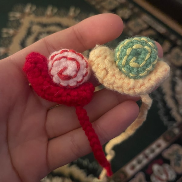 Snail Bookmark PATTERN // Cottagecore Crochet Bookmark Pattern - Etsy