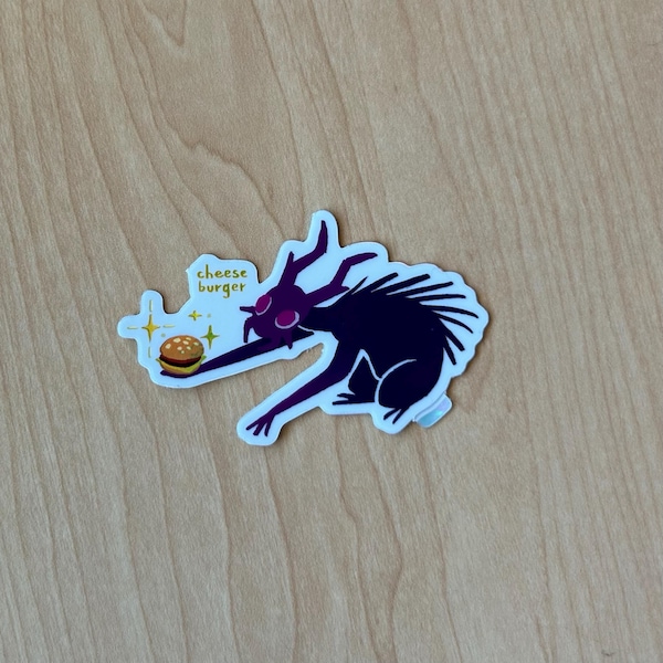 Cheeseburger Offering- Holographic Vinyl Sticker - Etsy