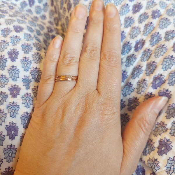 Copper Cuff Bracelets, Handmade, Hammered Air Chasing, Antiqued Copper ...