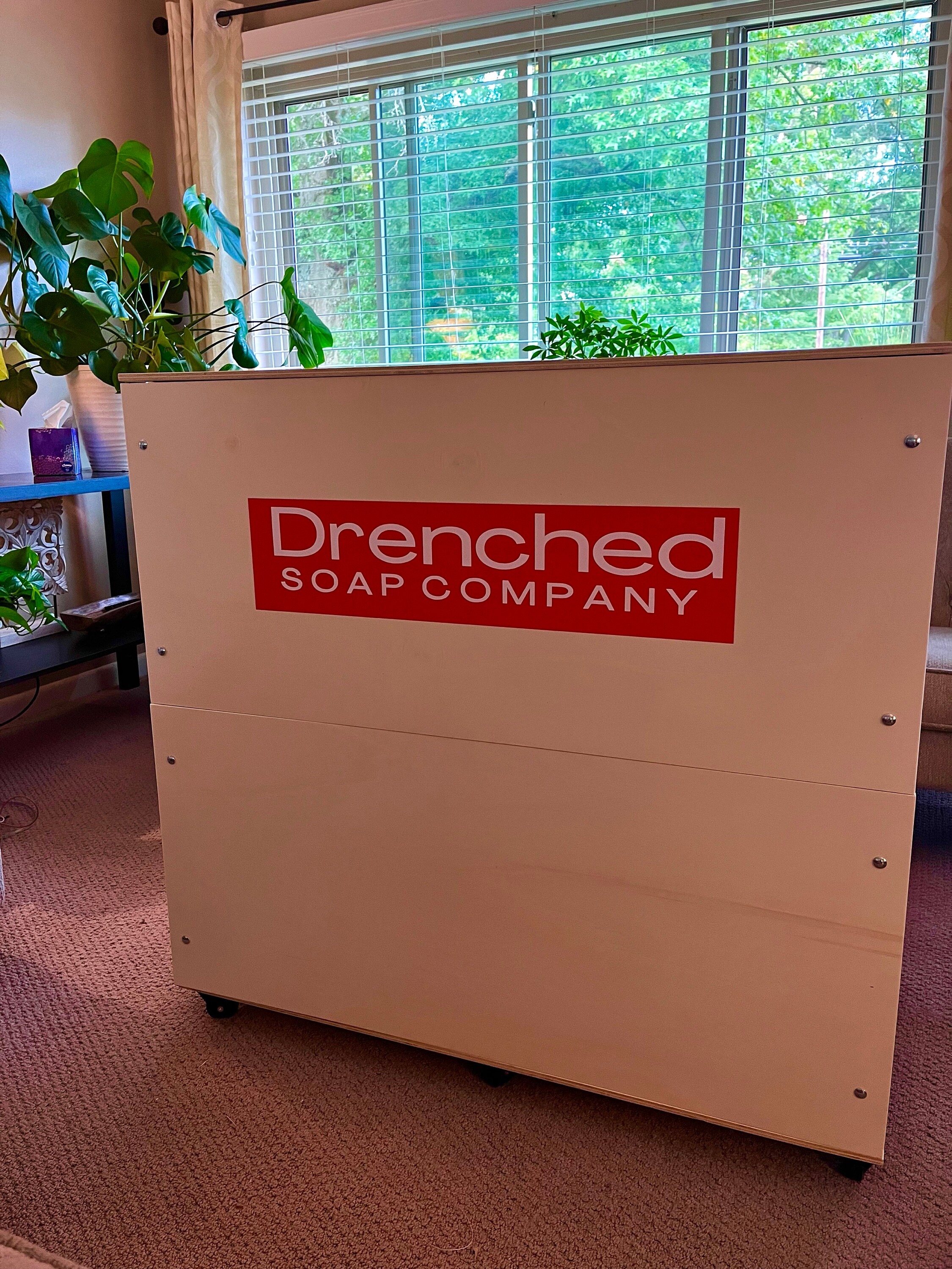 Checkout counter VC-08-W-CF Coffee, portable, collapsible display coun ...