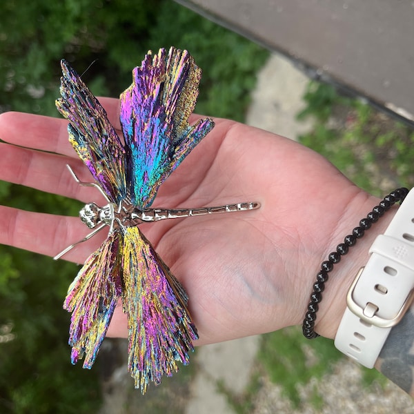Aura Tourmaline Dragonfly | Aura Crystal Dragonfly | Unique Decor ...