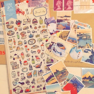 Japanese Ukiyo-e Art Stickers, Japan Landscape Stamp Stickers, Japanese ...