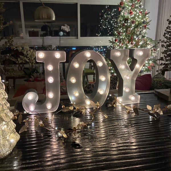 GOLD Galvanized Metal Marquee Large Light up Letter Light up Letter ...