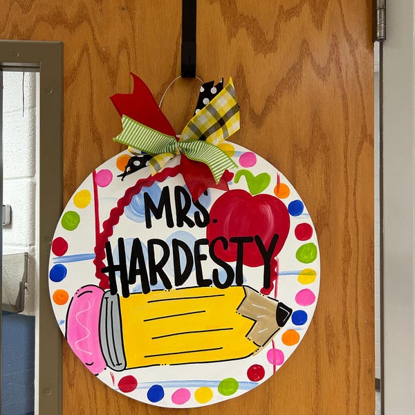 Teacher Classroom Door Hanger - Etsy