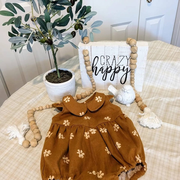 Baby Romper PDF Sewing Pattern – Instant Download — Peter Pan Collar ...