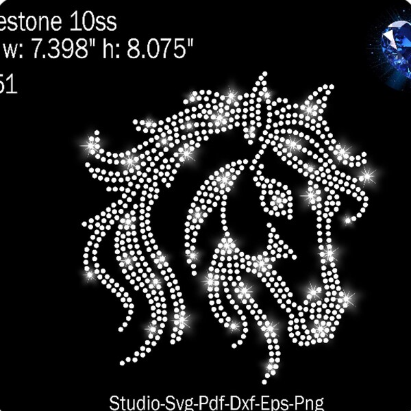 Horse Rhinestone, Horse Svg, Rhinestone Svg, Rhinestone Template ...