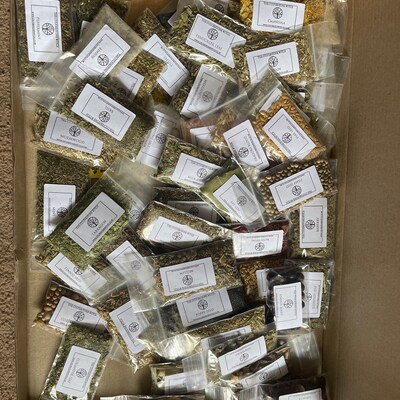 Set of 50 Herbs, 6 Resins & 3 Salts Sachets Witchcraft Kit , Spell Kit ...