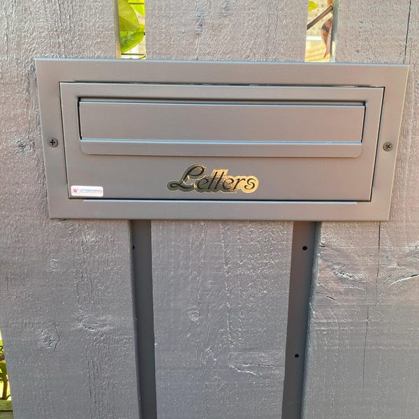 W3-4 Rear Access Letter Box With Trim, Post Box for Gates and Fences ...