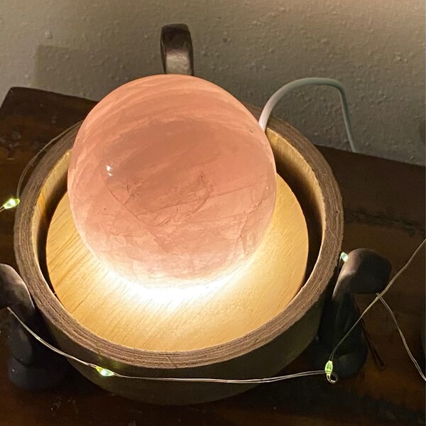 Wooden LED Display Base Lighted Base for Crystal Art Wood Display ...